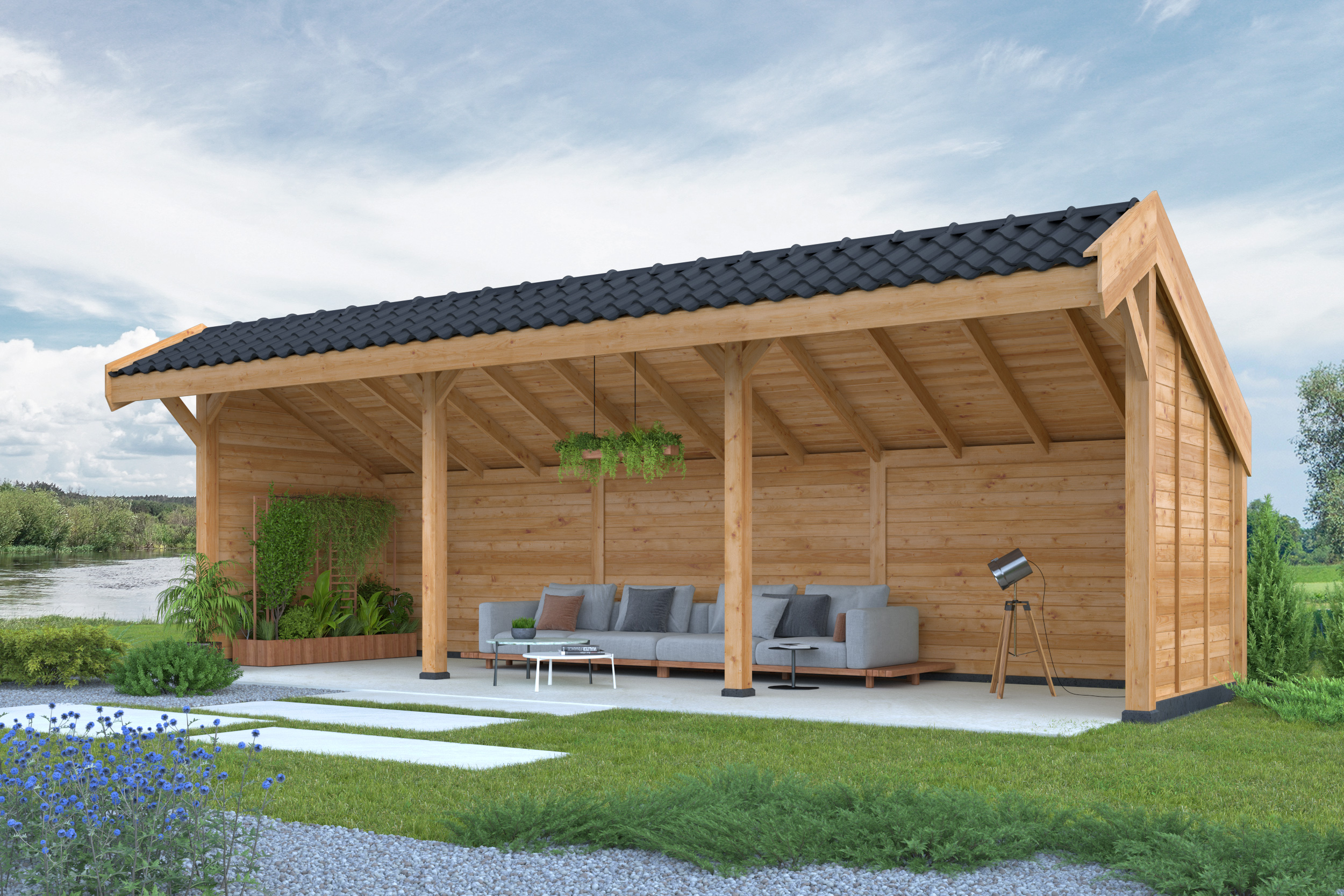 DIY open-sided barn Boekelo | Tuindeco.com