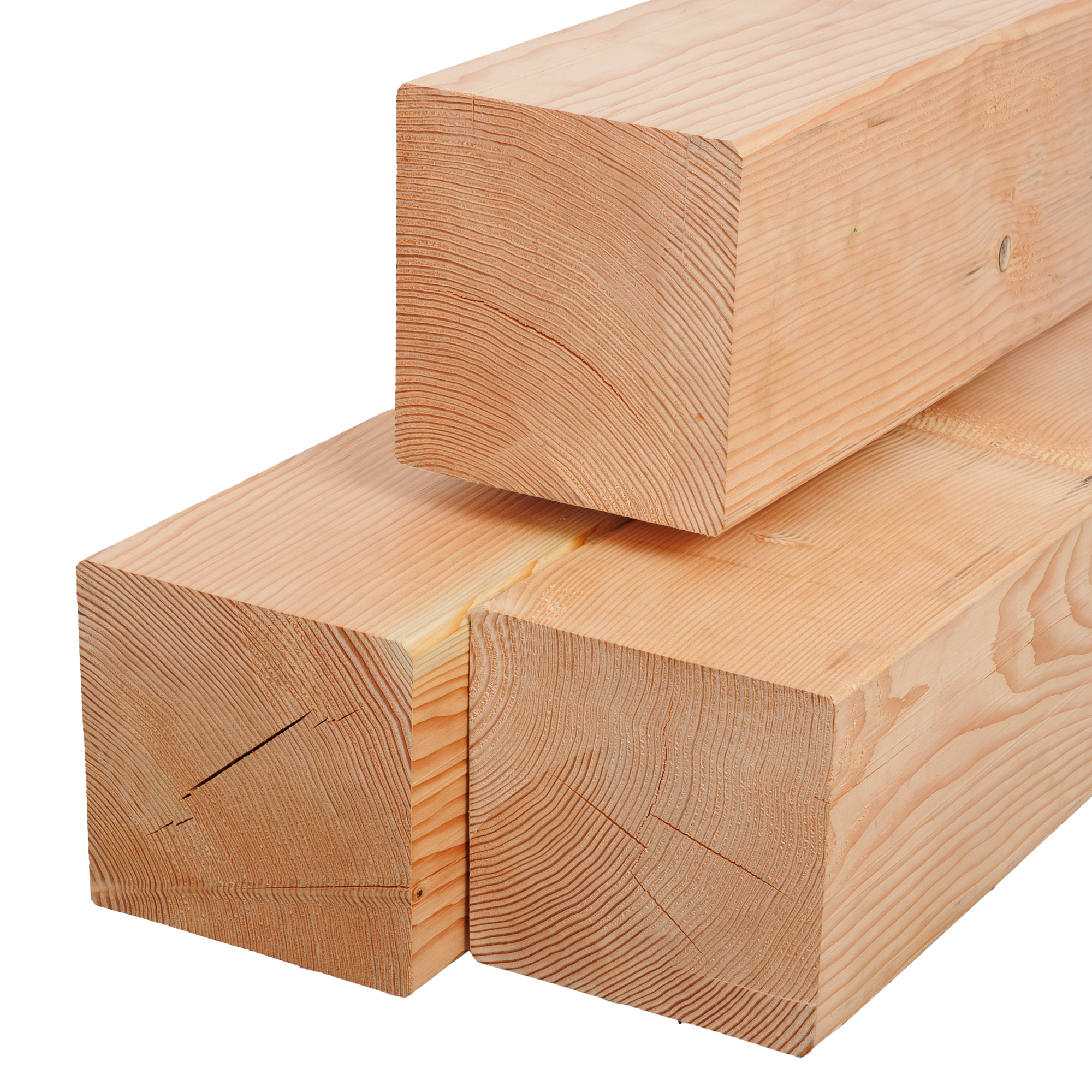Douglas fir post 19,0 x 19,0 x 500 cm, fresh, planed, Beveled ...